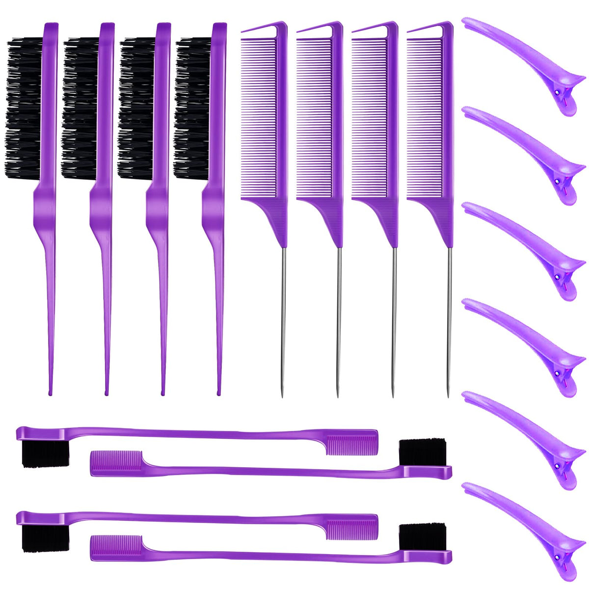 18-Piece-Hair-Styling-Comb-Set - Versatile Hair Styling Essentials ...