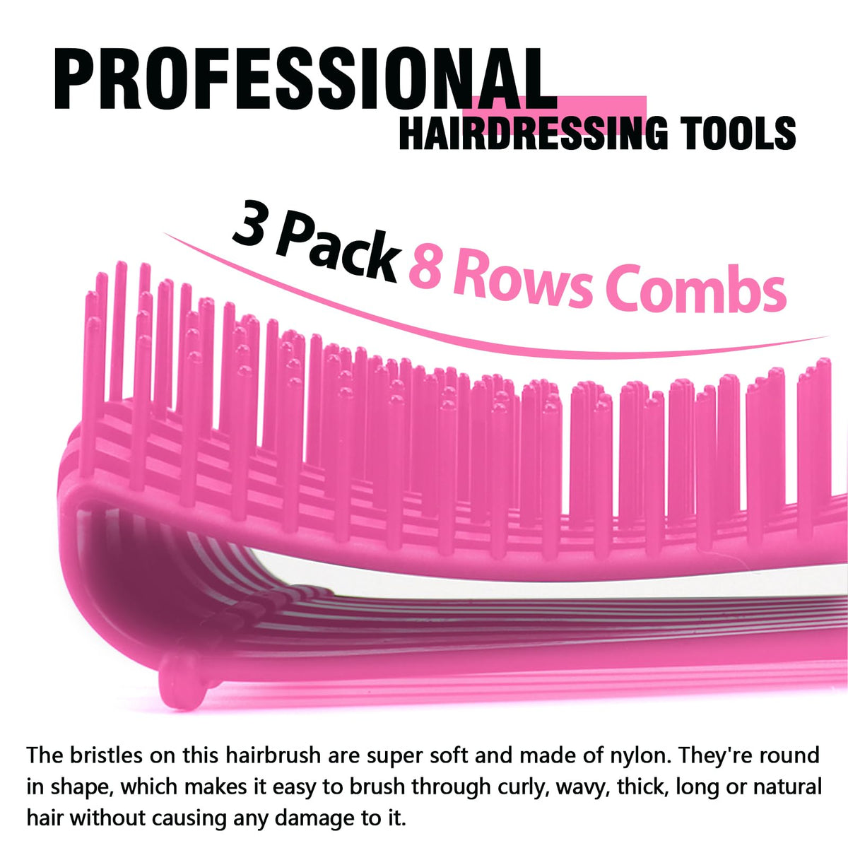 Pink Detangling Brush Set: Gentle Care for Curly and Wavy Hair – goiple ...
