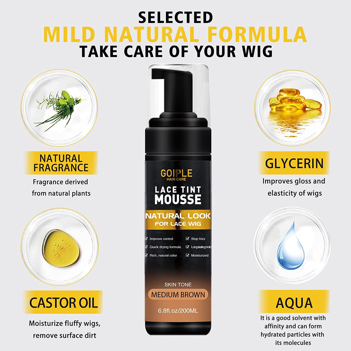 Lace Tint Mousse: Effortless Coloring for Flawless Wig Transformations ...