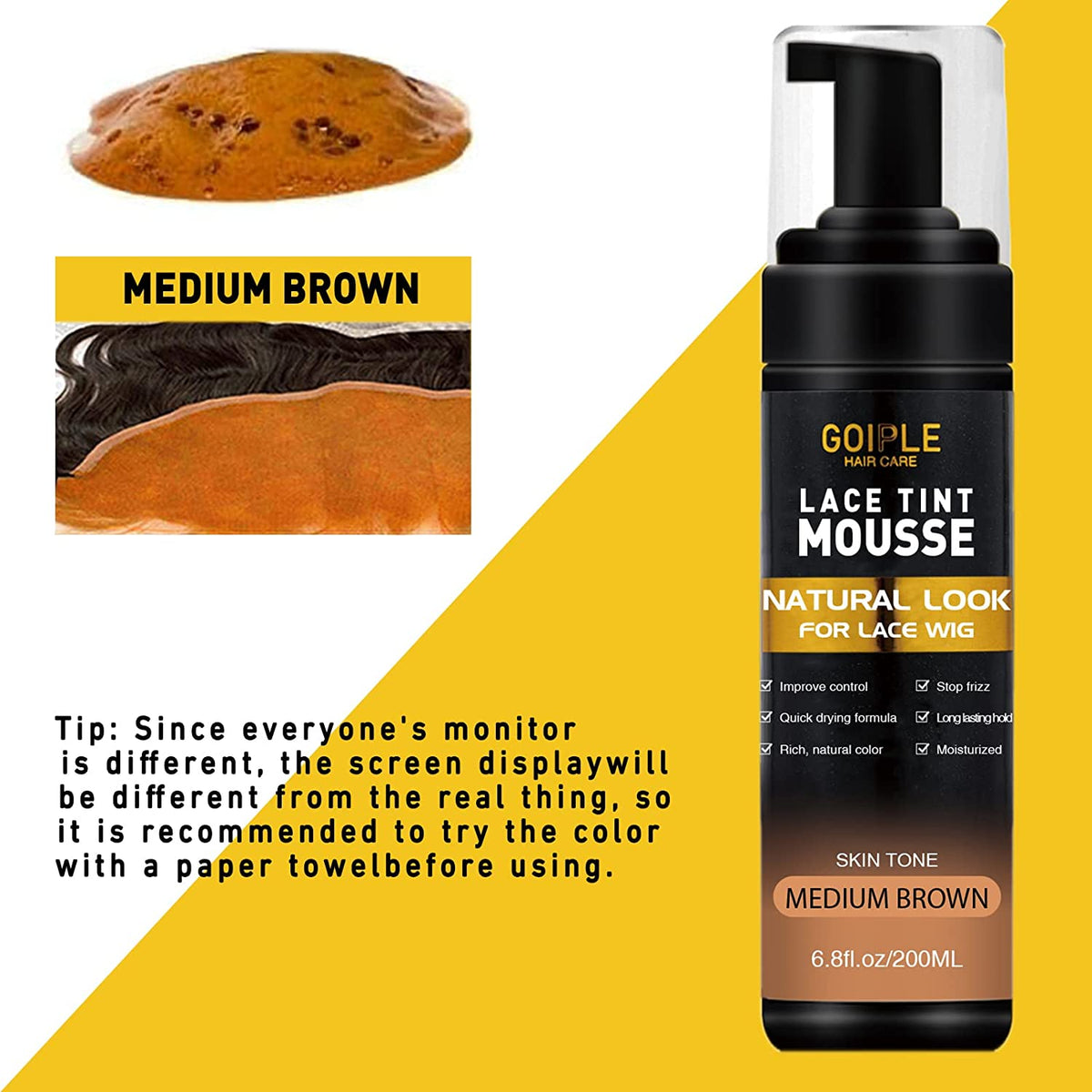 Lace Tint Mousse: Effortless Coloring for Flawless Wig Transformations ...